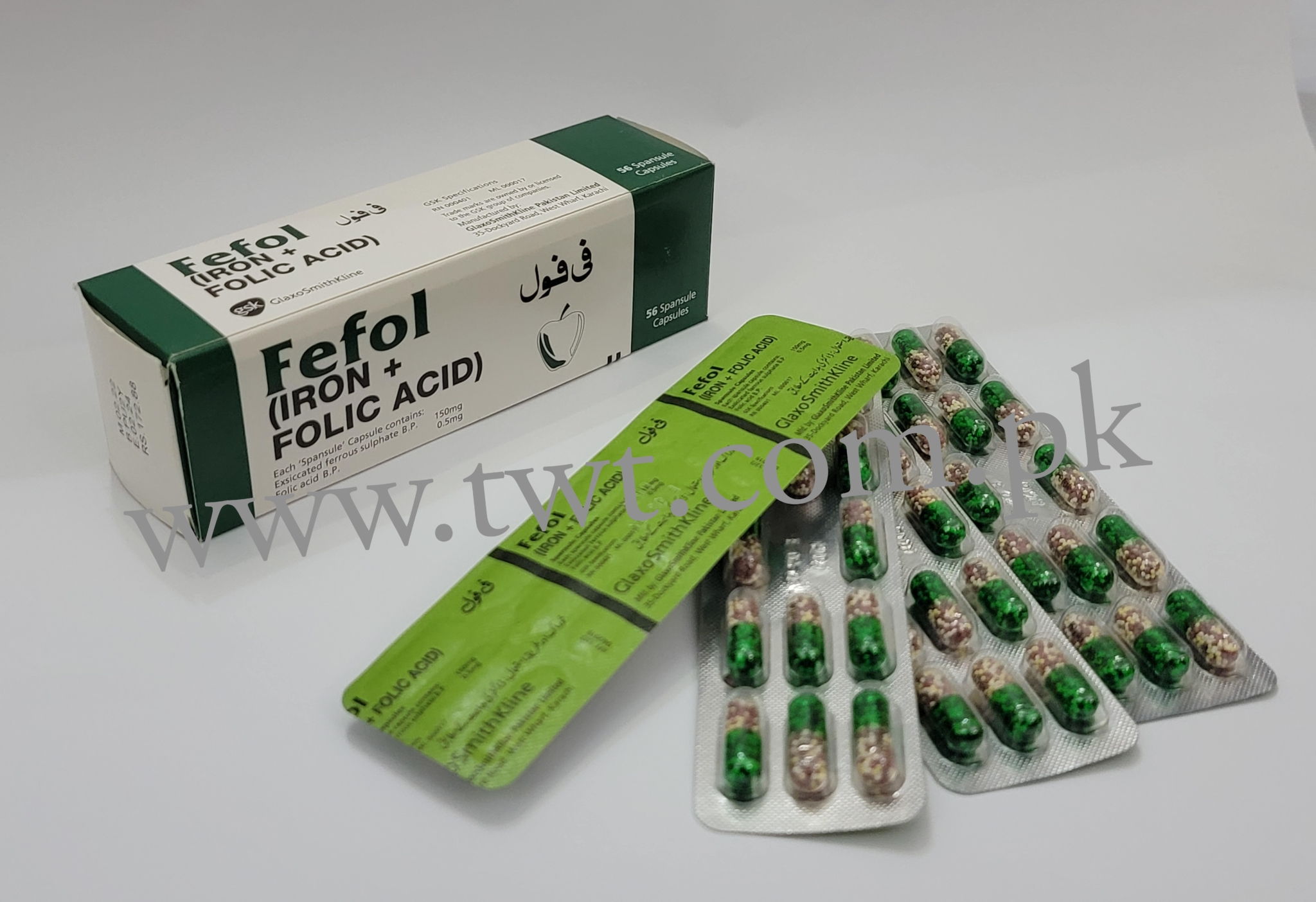 FEFOL SPANSULE CAPS (Iron+Folic Acid) | Transworld Trading